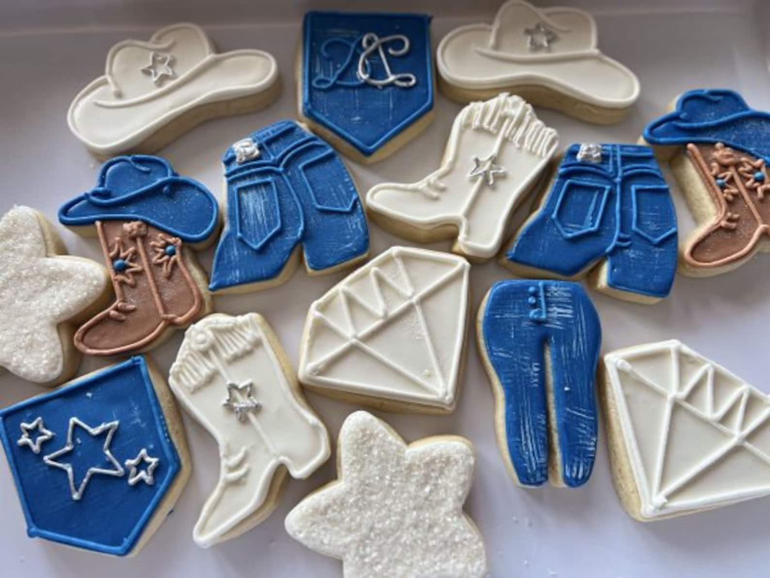 Denim & Diamonds Sugar Cookies: Western Bachelorette Party Favors - Etsy