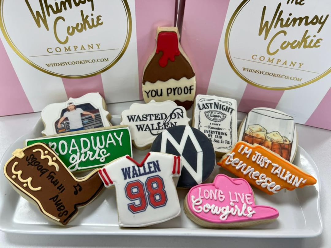Morgan Wallen Concert Sugar Cookies - Country Music Theme (12 Cookies ...