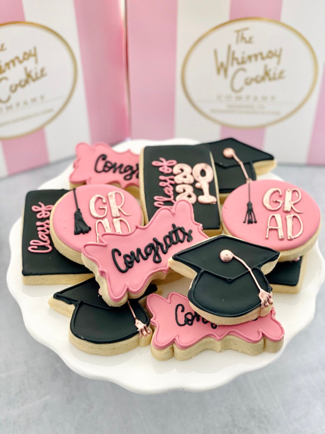 Graduation Cookies, Class of 2024 Cookies, Decorated Sugar Cookies, 12 ...