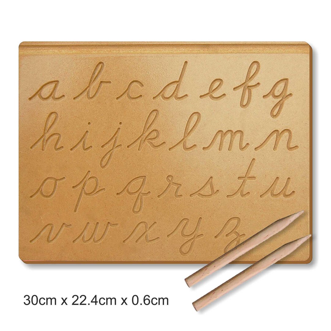 Cursive Wooden Alphabet Lightweight Tracing Board Handwriting ...
