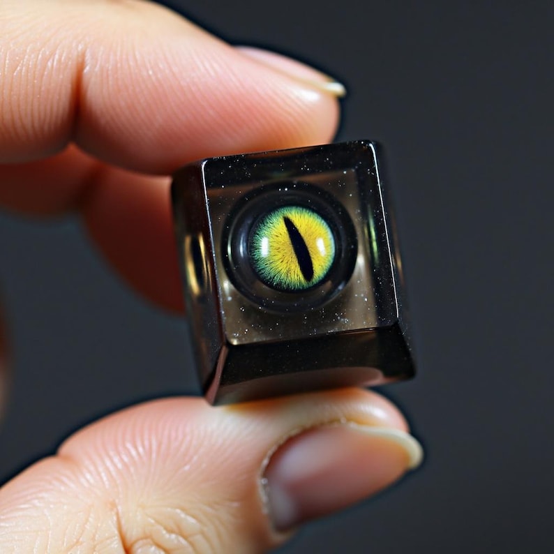 Dragon Eye Artisan Keycap – Handmade Resin Keycap – Custom Mechanical ...