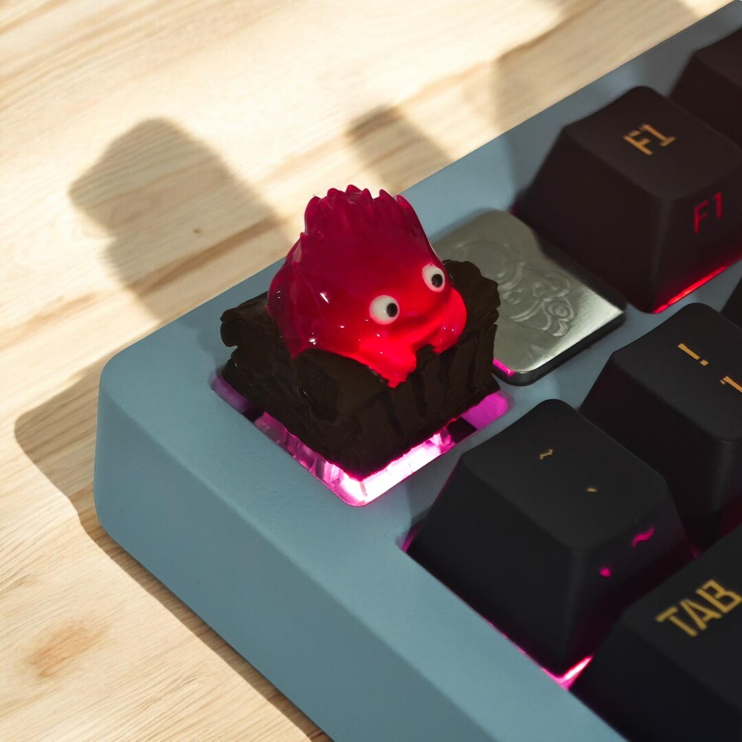 Flame Demon Artisan Keycap – Cute Custom Resin Key Cap for MX ...