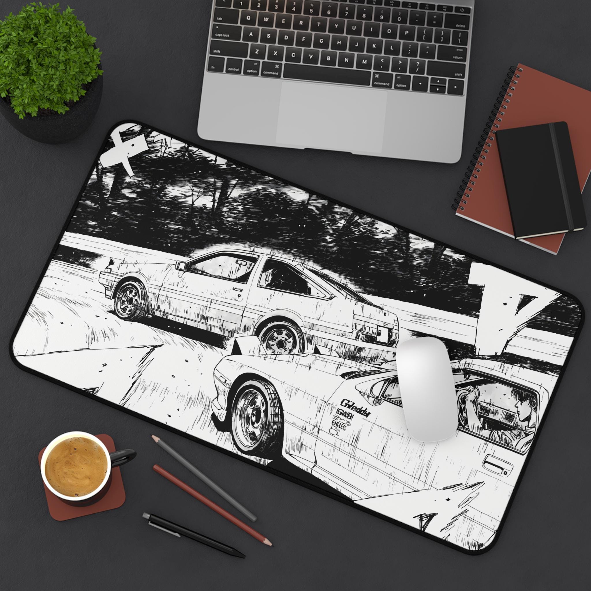 Initial D Desk Mat | Shuichi Shigeno AE86 Drift Mouse Pad Desk Pad ...