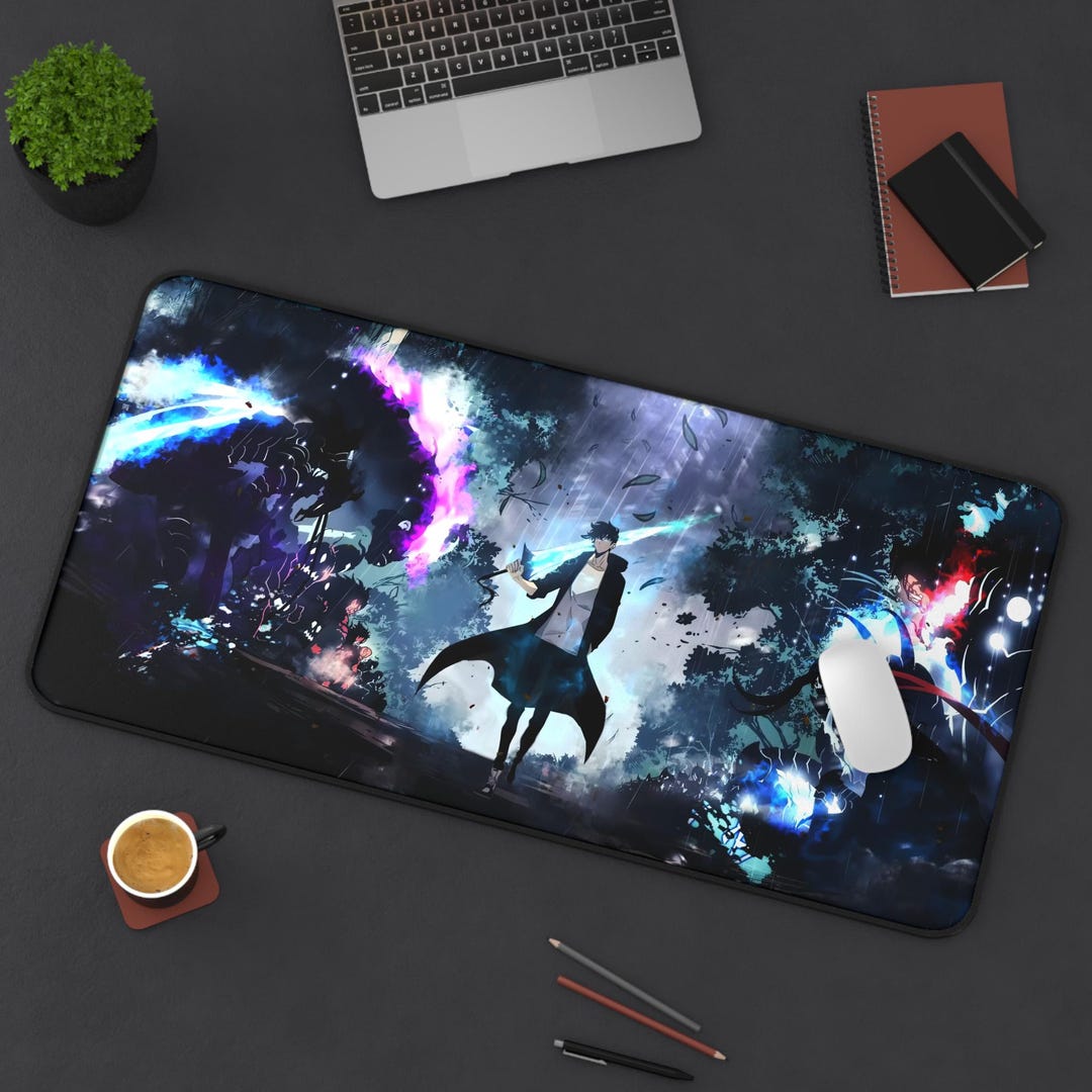 Solo Leveling Desk Mat: Anime Gaming Decor, Dark Fantasy Design - Etsy