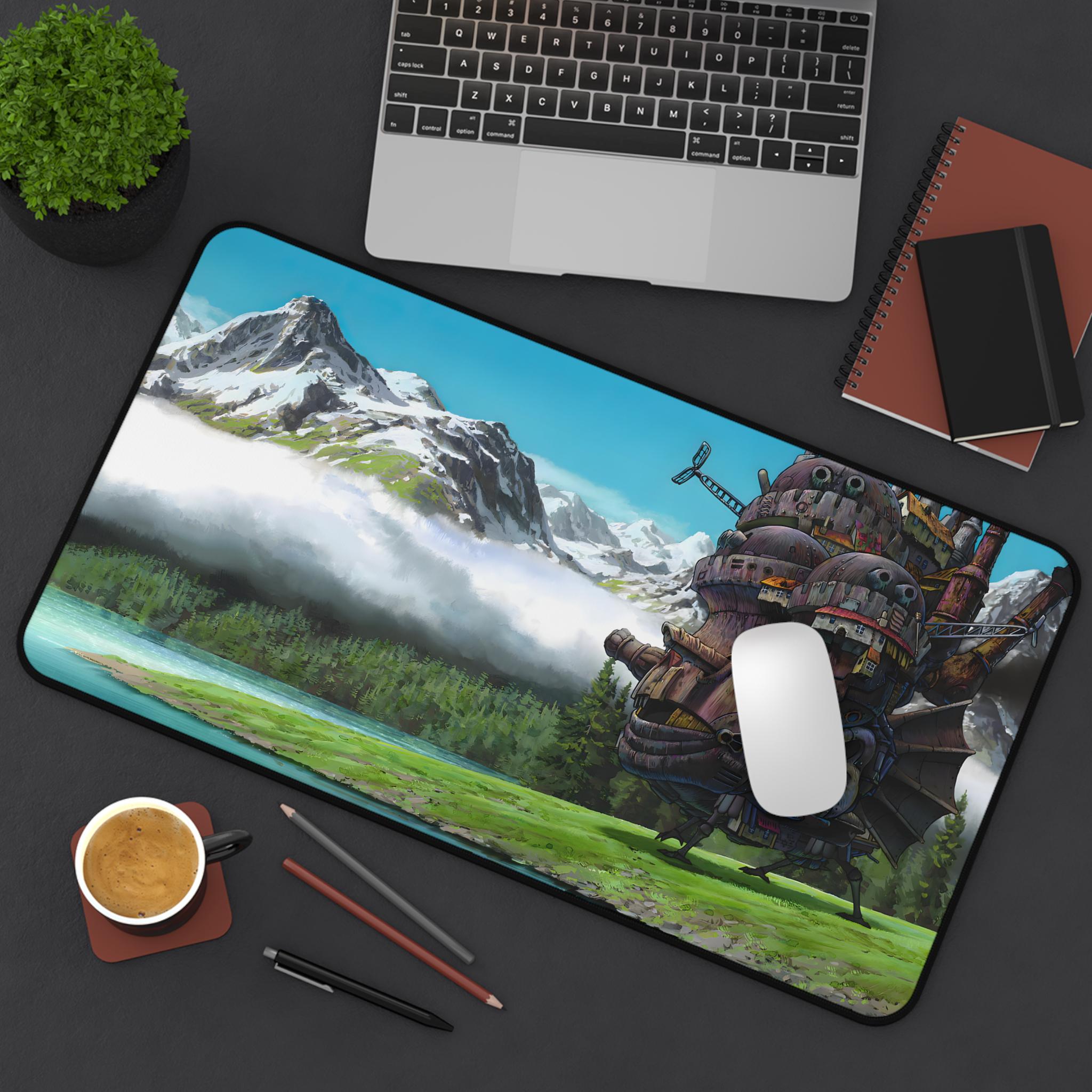 Howl's Moving Castle Desk Mat | Studio Ghibli Mouse Pad Gaming Desk Pad ...