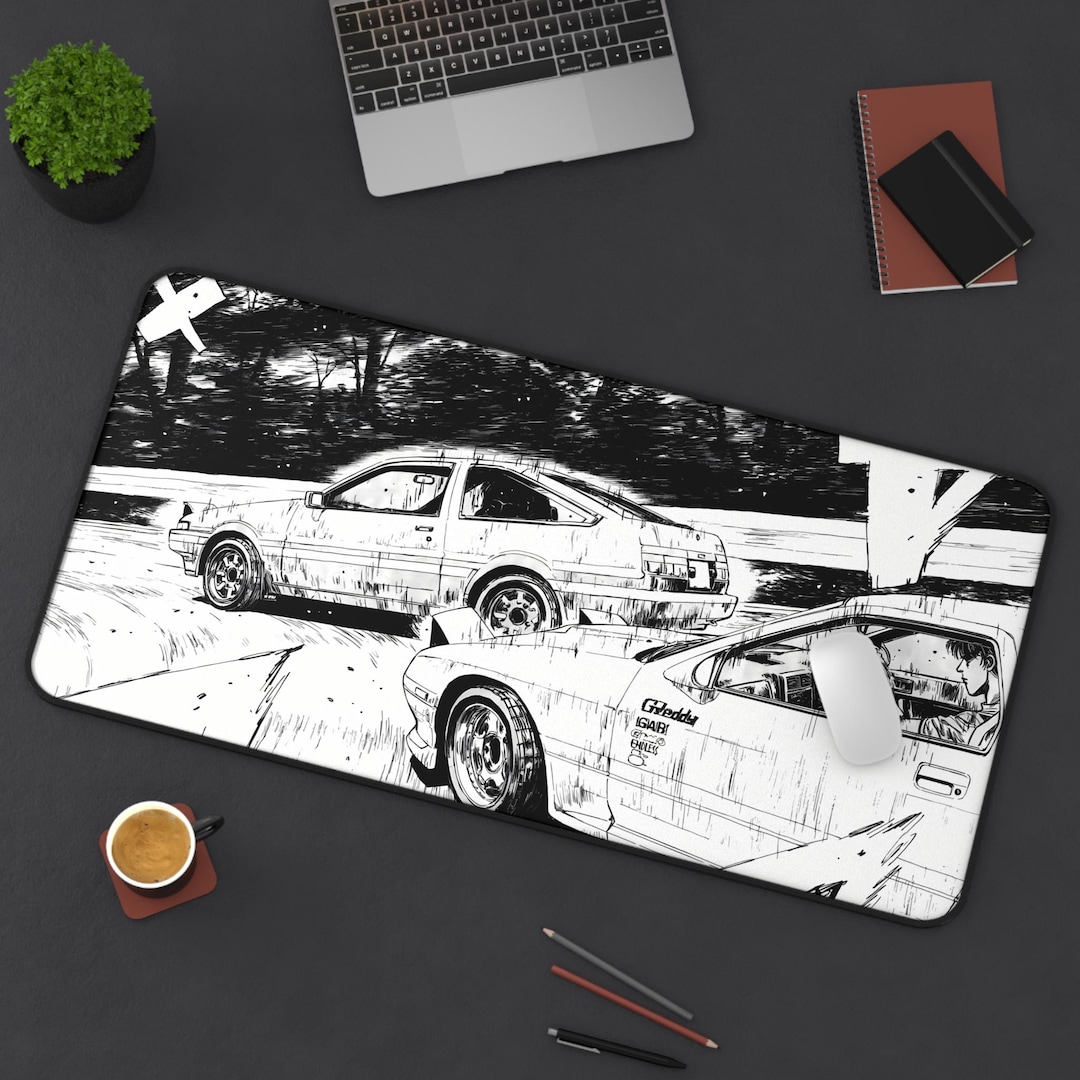 Initial D Desk Mat | Shuichi Shigeno AE86 Drift Mouse Pad Desk Pad ...