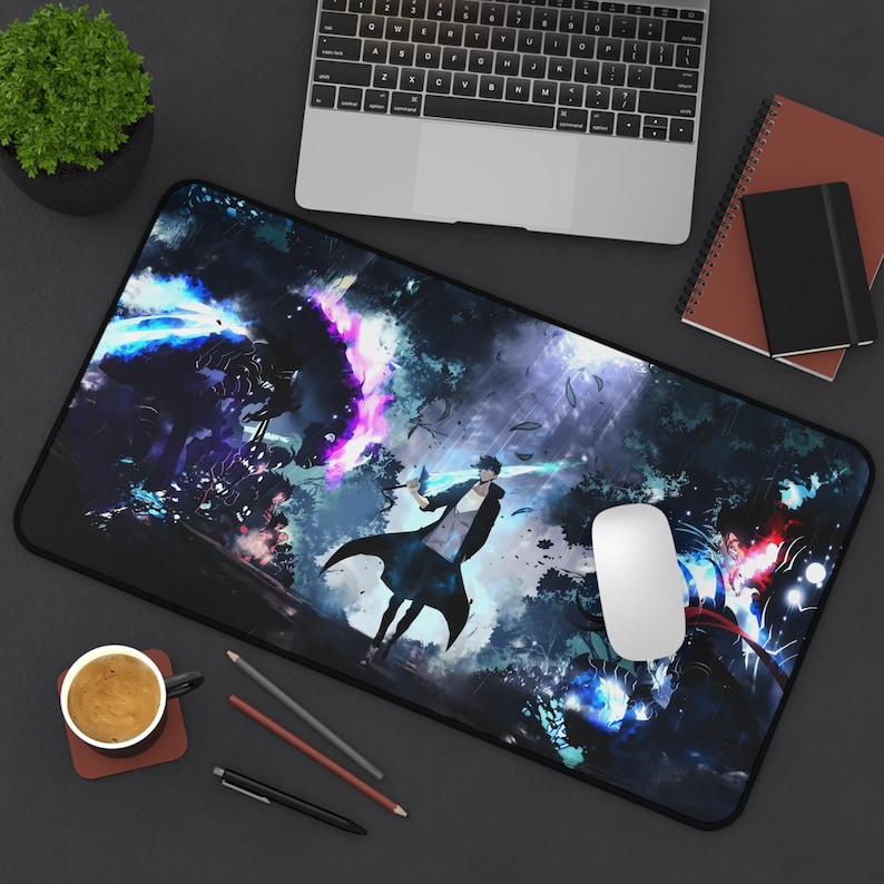 Solo Leveling Desk Mat: Anime Gaming Decor, Dark Fantasy Design - Etsy