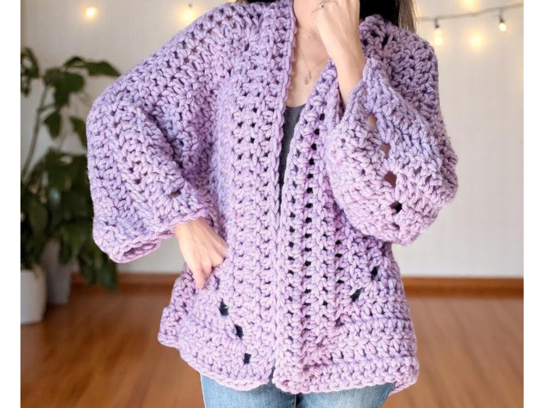 Chunky Mesh Crochet Overshirt - Handmade Boho Layer - Oversized Summer ...