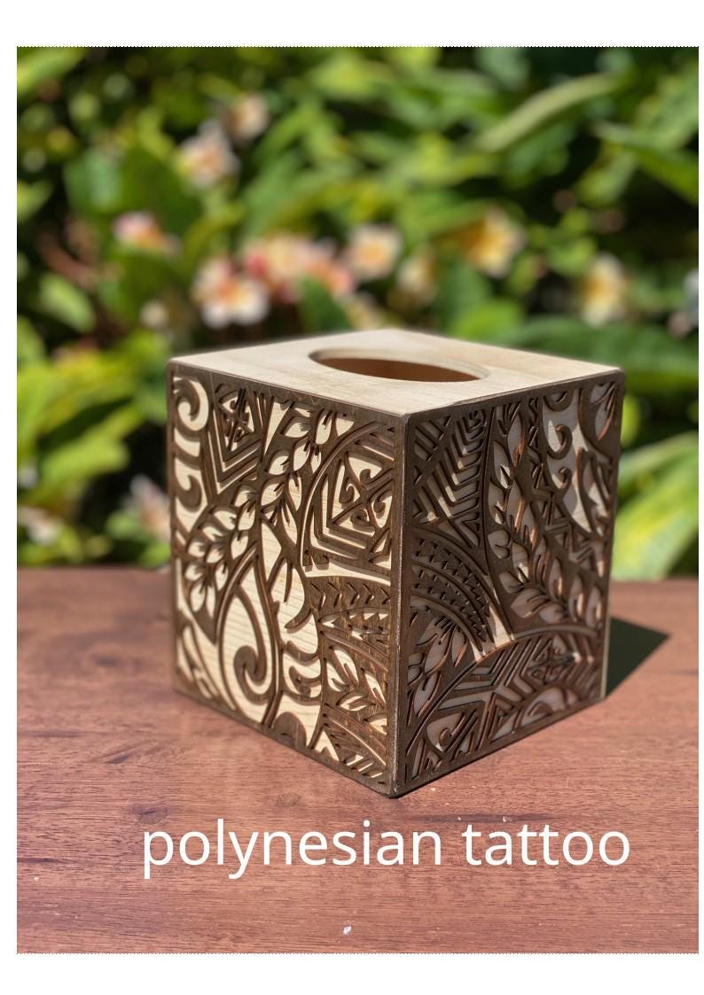 Hawaiian Design Wooden Square Tissue Box - Etsy