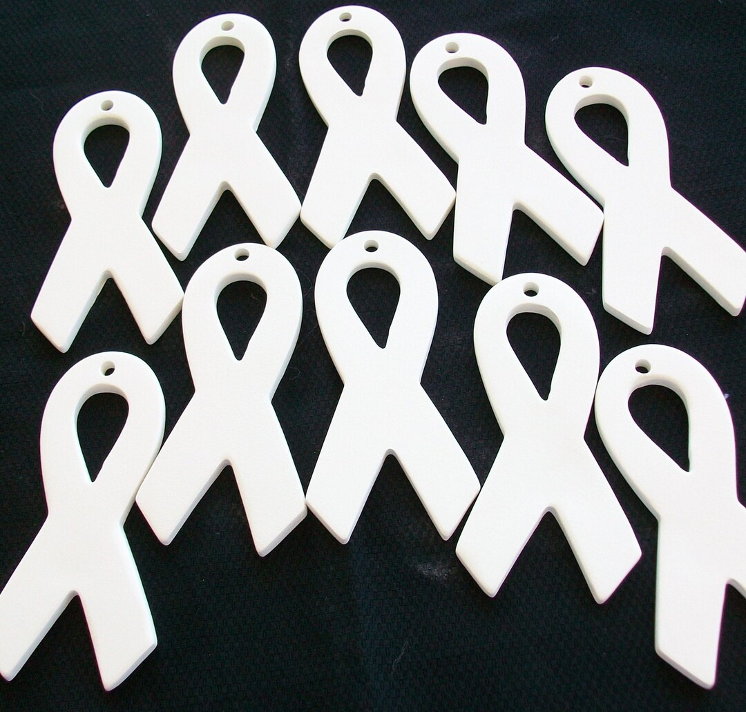 DIY Awareness Ribbons Ready to Paint Bisque - Set of 10 - Great ...