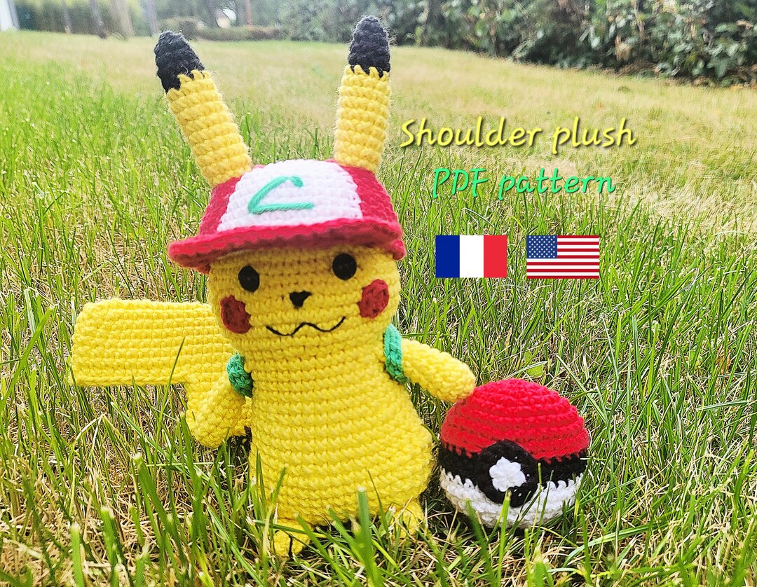 Crochet Pikachu, Pokeball Shoulder Plush, Shoulder Plush - Etsy