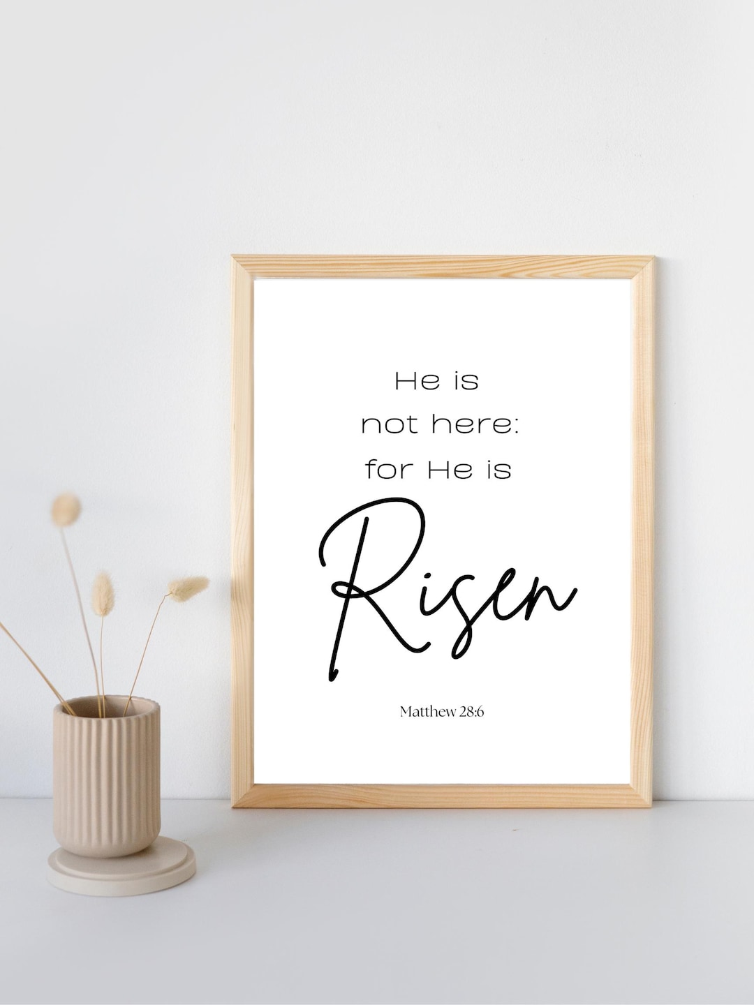 He is Risen Print, Christian Bible Wall Art Print, Easter, Laundry ...