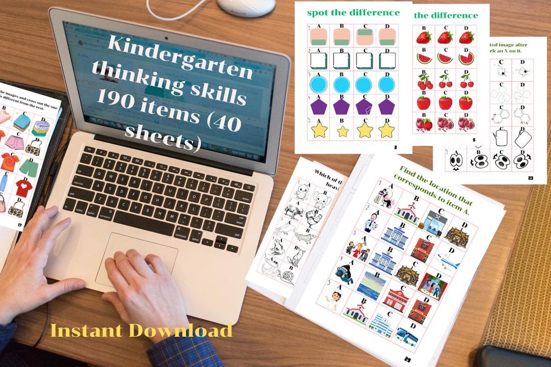 Preschool & Kindergarten Thinking Skills Book or Worksheets,logical ...