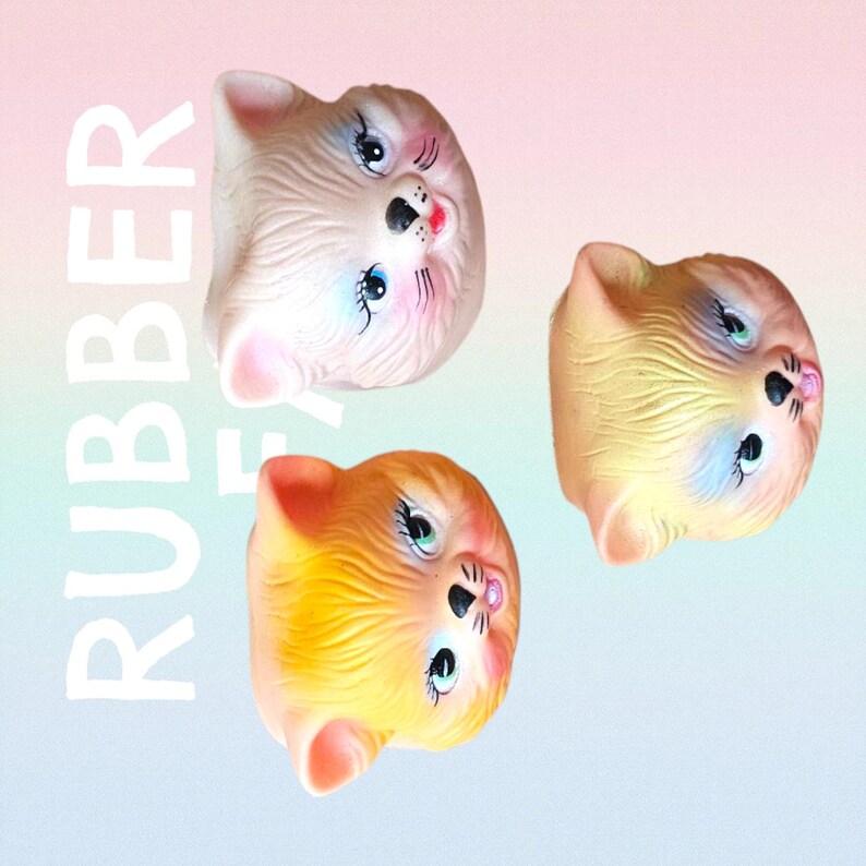 Vintage Rubber Face Cat: Rushton Style - Etsy