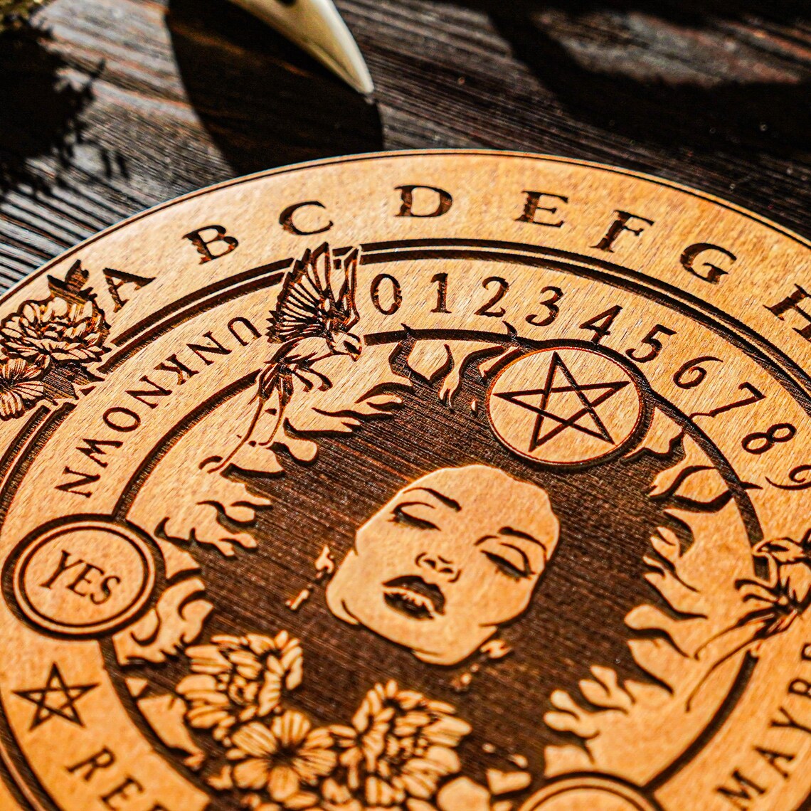 Engraved Divination Board, Pendulum Dowsing Board, Witchcraft Board ...