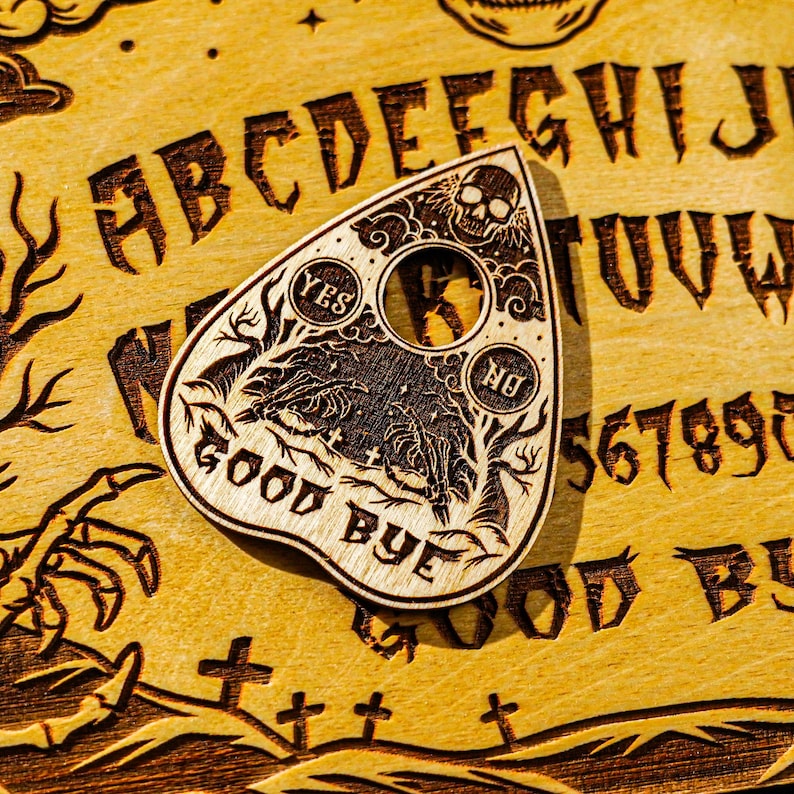 Ouija Board With Planchette, Engraved Ouija Board, Divination Board ...
