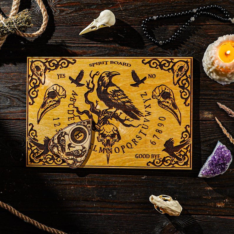 Raven Ouija Board With Planchette, Norse Style Ouija Board, Norse Pagan ...