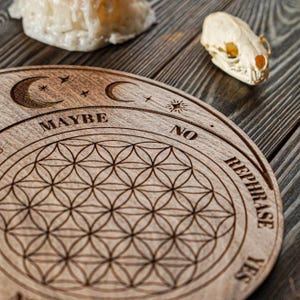 Flower of Life Pendulum Board, Crystal Grid Board, Divination Board ...