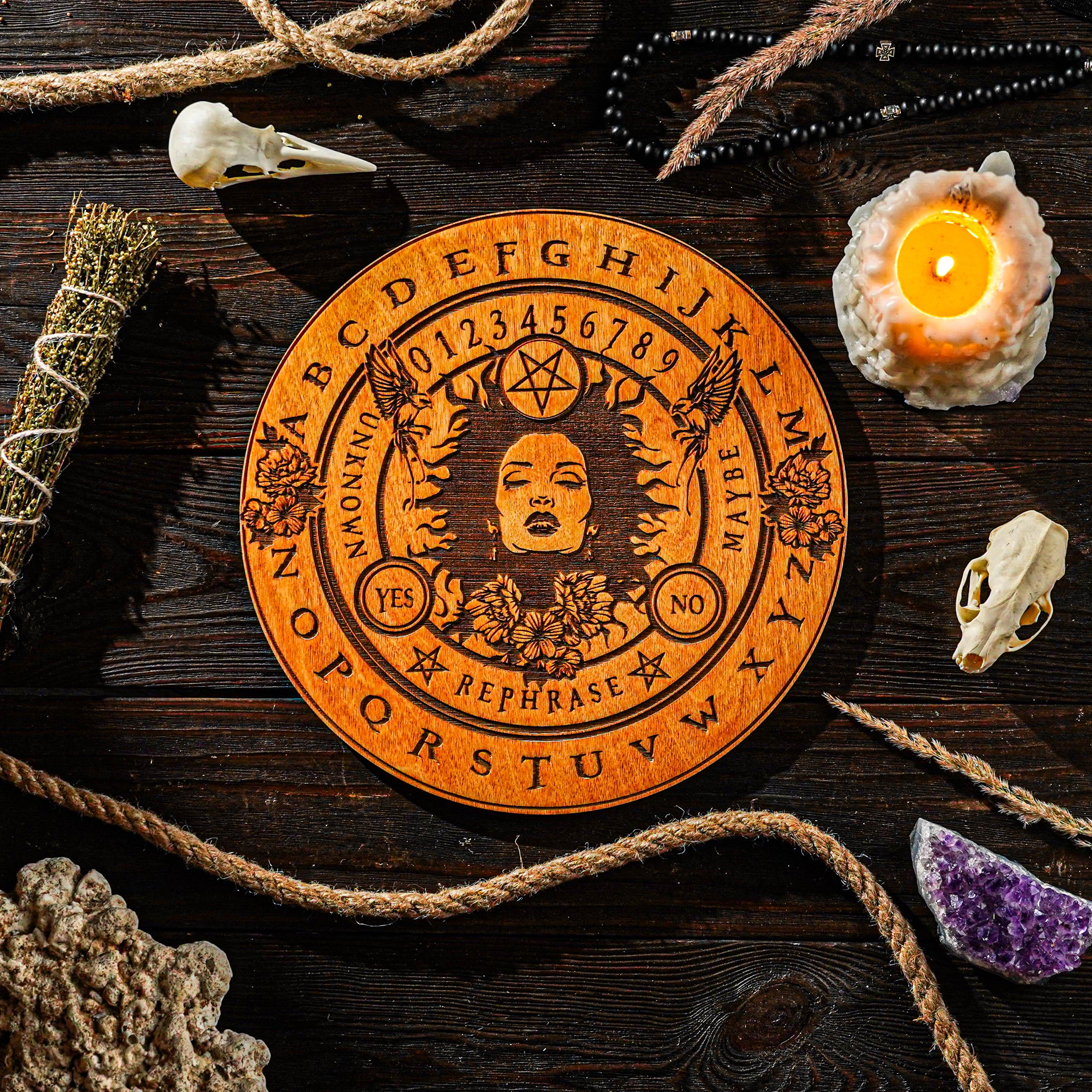 Engraved Divination Board, Pendulum Dowsing Board, Witchcraft Board ...
