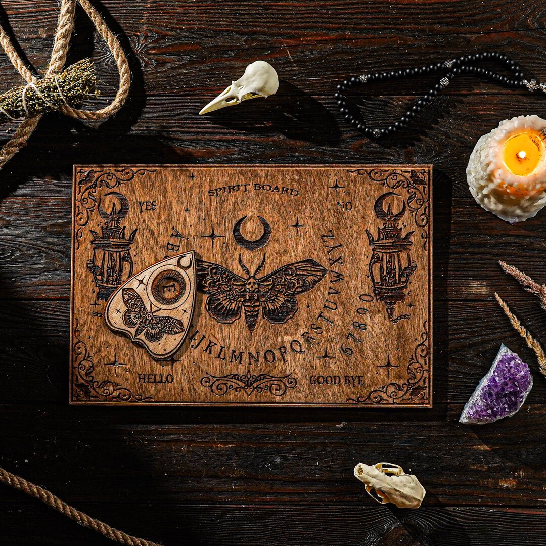Luna Moth Spirit Board, Ouija With Planchette, Spiritual Board ...