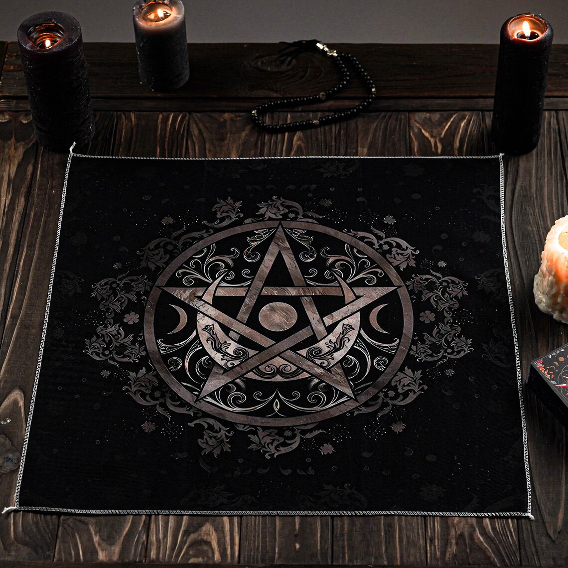 Pentacle Altar Cloth, Occult Altar Cloth, Witch Altar Decor, Occult ...