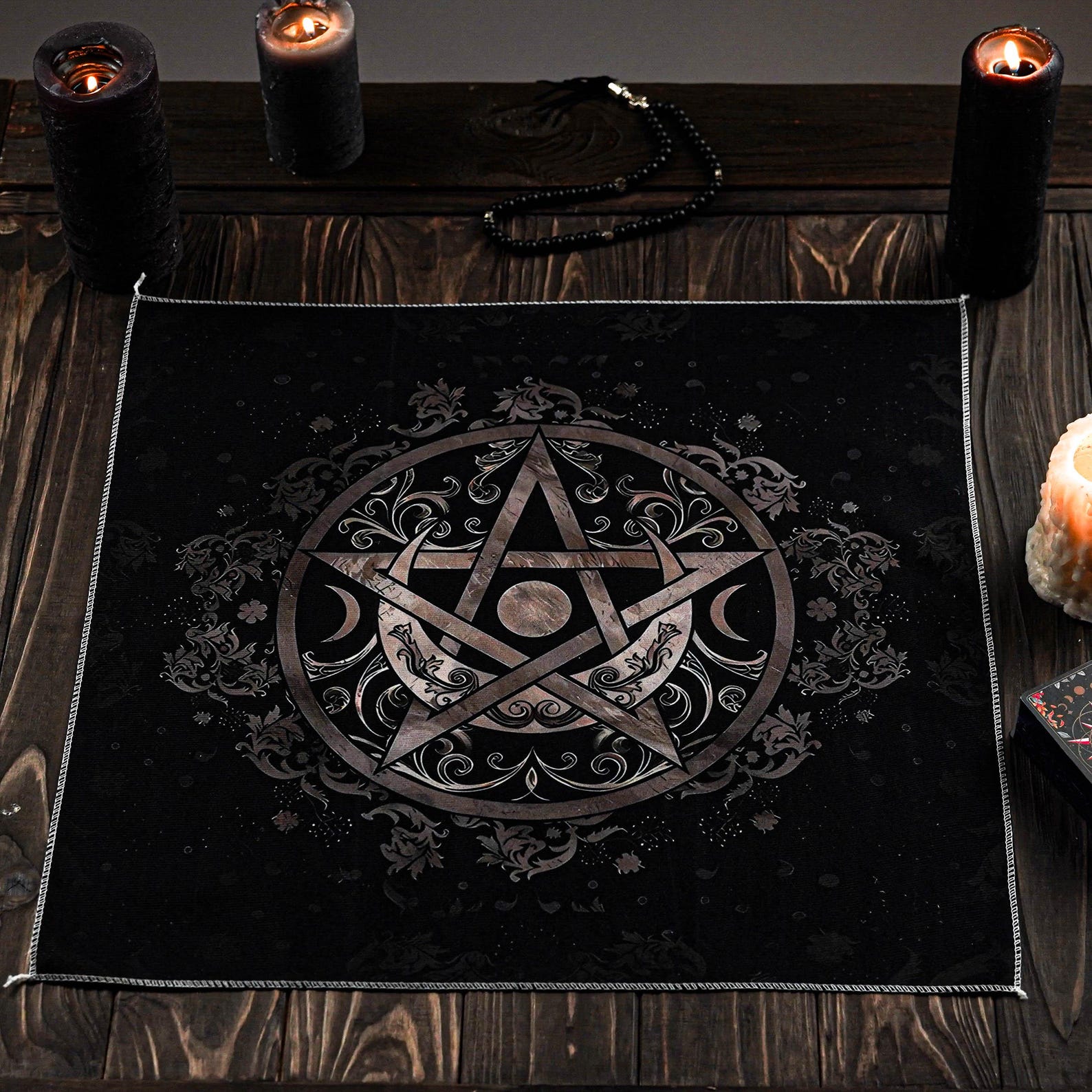 Pentacle Altar Cloth, Occult Altar Cloth, Witch Altar Decor, Occult ...