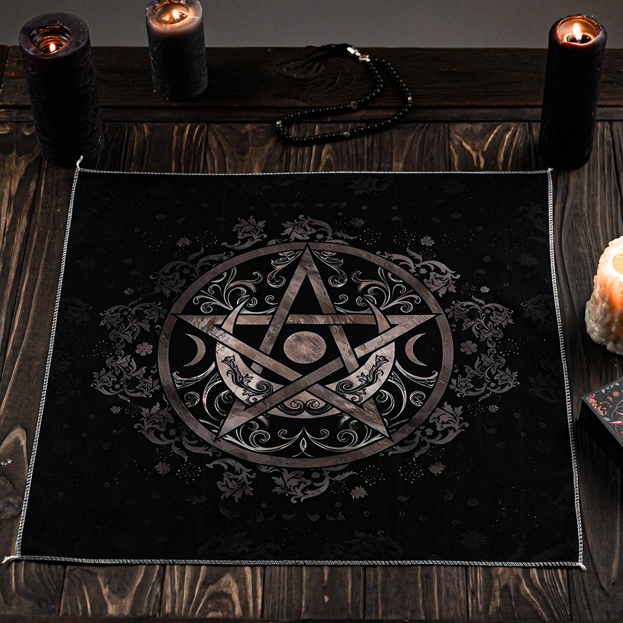Pentacle Altar Cloth, Occult Altar Cloth, Witch Altar Decor, Occult Witchcraft Cloth, Tarot ...