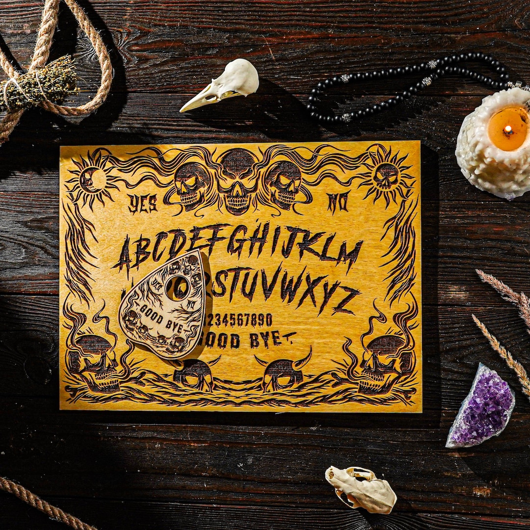 Divination Board With Planchette, Custom Spirit Board, Wooden Ouija ...