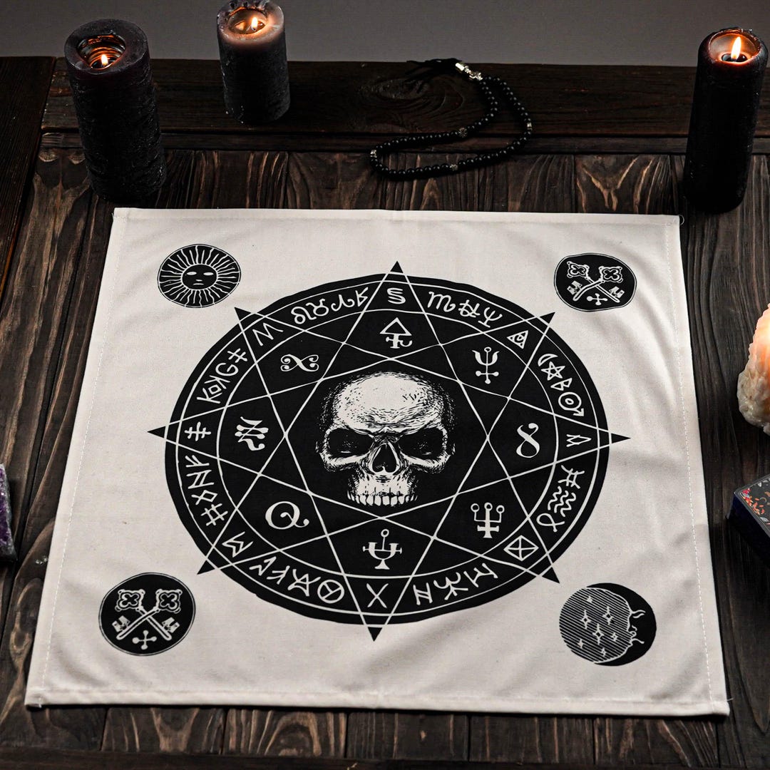 Satanic Altar Cloth, Occult Tablecloth, Ritual Cloth, Divination Cloth ...