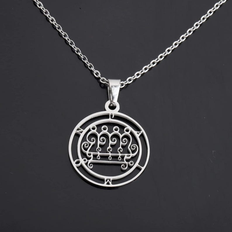 Paimon Sigil Necklace, Sigil of Paimon Pendant, King Paimon Goetia ...