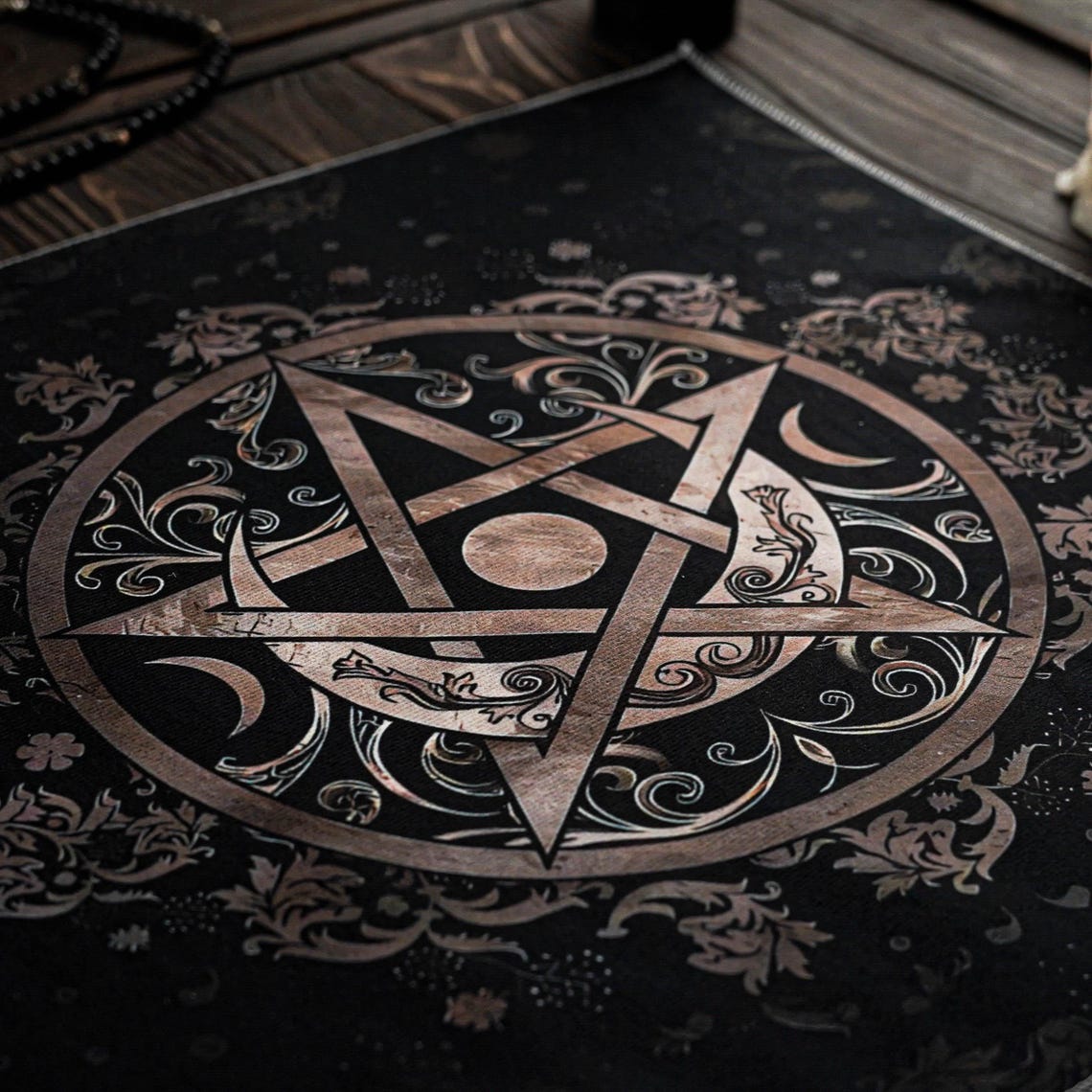 Pentacle Altar Cloth, Occult Altar Cloth, Witch Altar Decor, Occult Witchcraft Cloth, Tarot ...