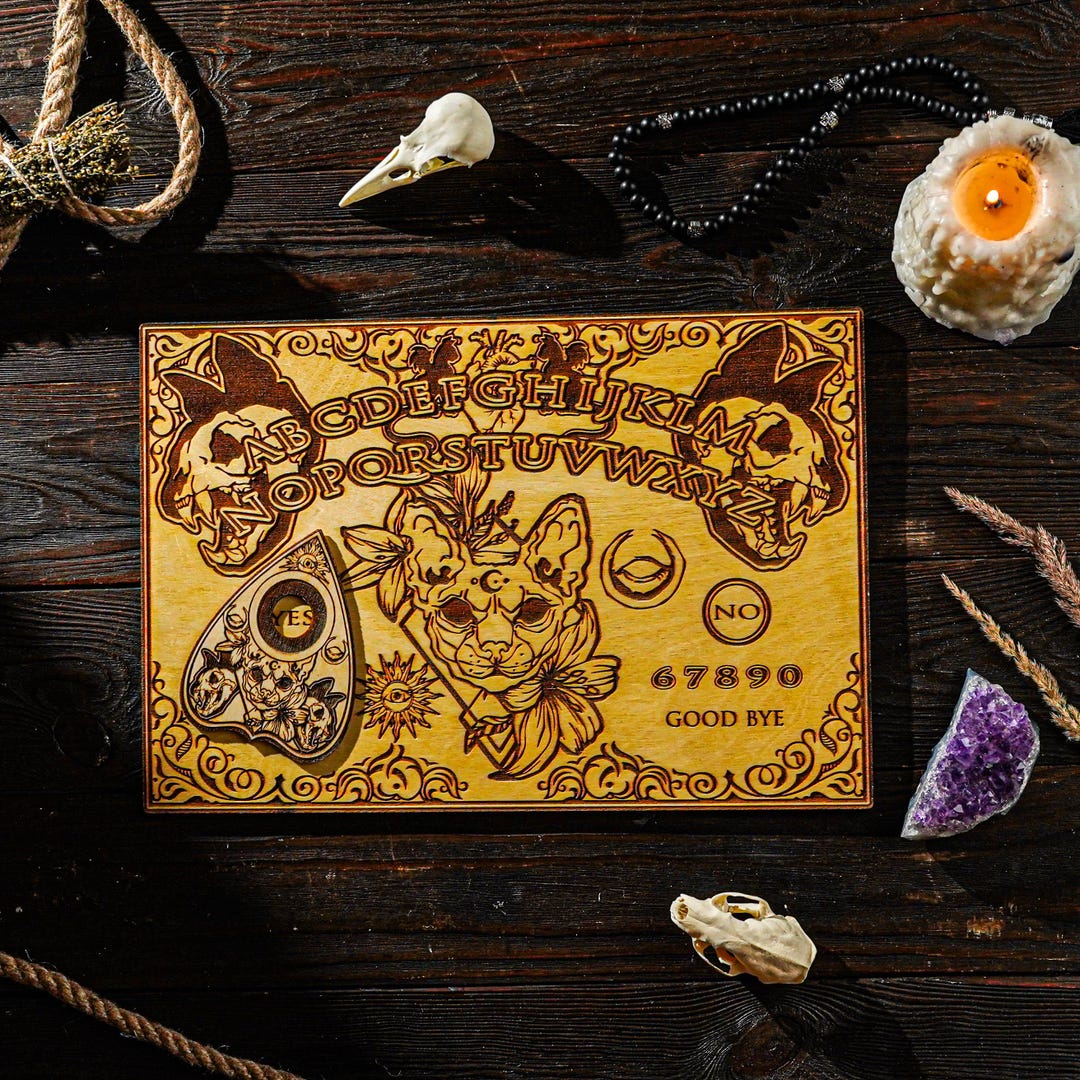 Talking Spirit Board, Ouija Board With Planchette, Divination Set ...