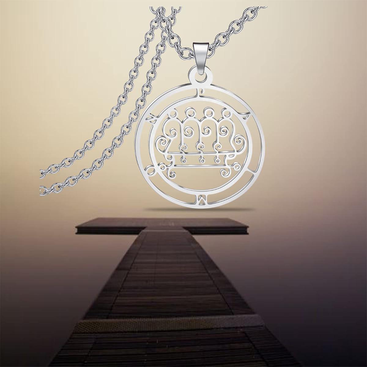Paimon Sigil Necklace, Sigil of Paimon Pendant, King Paimon Goetia ...