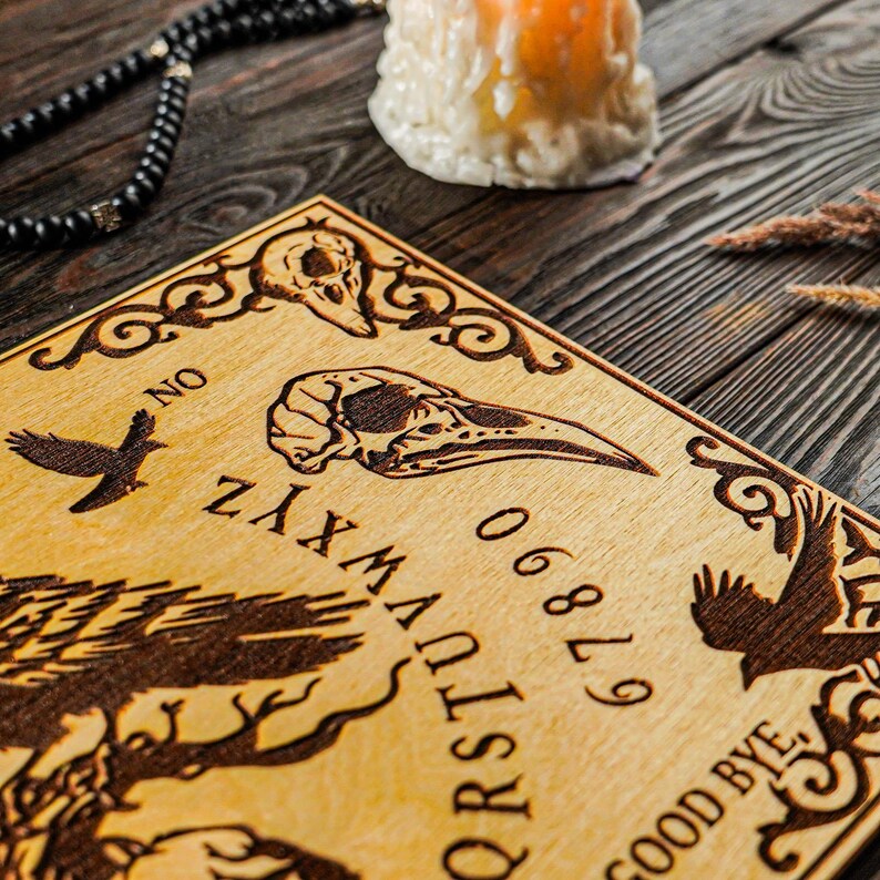 Raven Ouija Board With Planchette, Norse Style Ouija Board, Norse Pagan ...