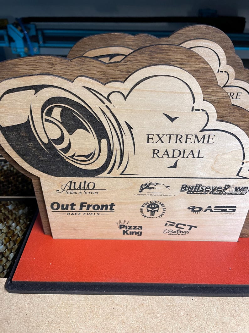 Personalized Laser-engraved Wooden Trophy Plaque - Custom Award for ...
