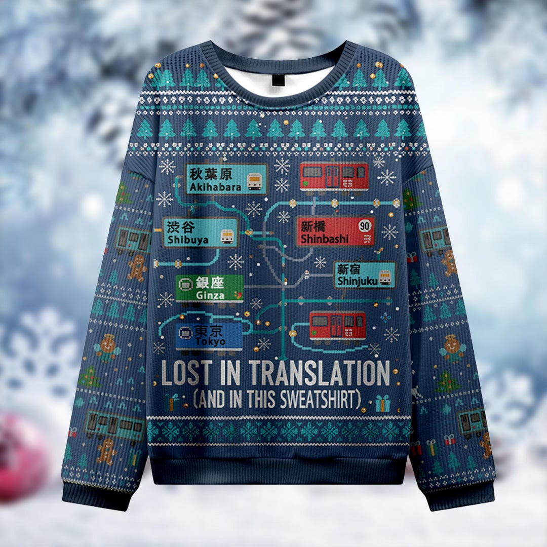 Tokyo Metro Map Jumper, Lost in Translation Sweatshirt, Japanese Subway ...