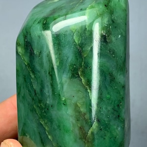 Polished Nephrite Jade Freeform | High-quality Green Jade Mineral From ...