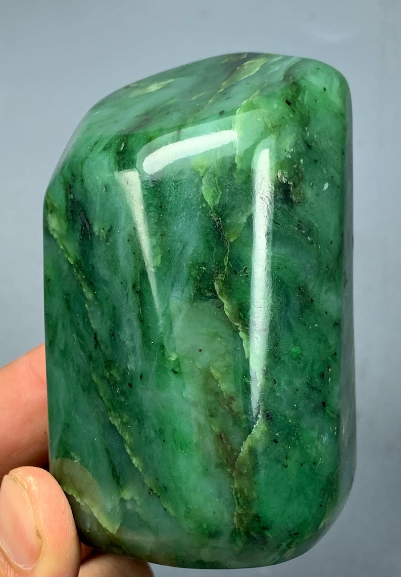 Polished Nephrite Jade Freeform | High-quality Green Jade Mineral From ...