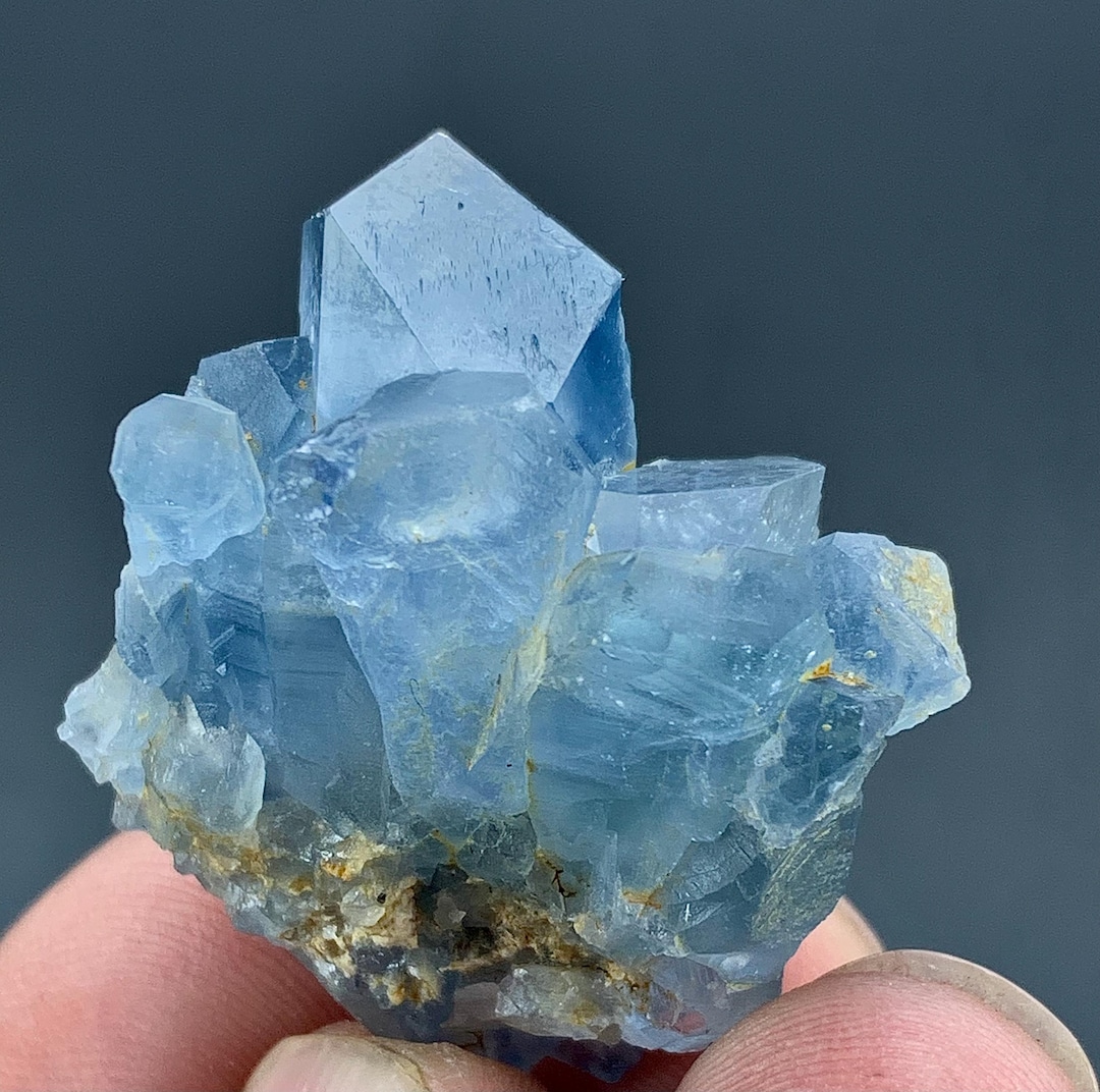 150 Ct Natural Blue Celestine Crystal Specimen | Raw Celestite Mineral ...