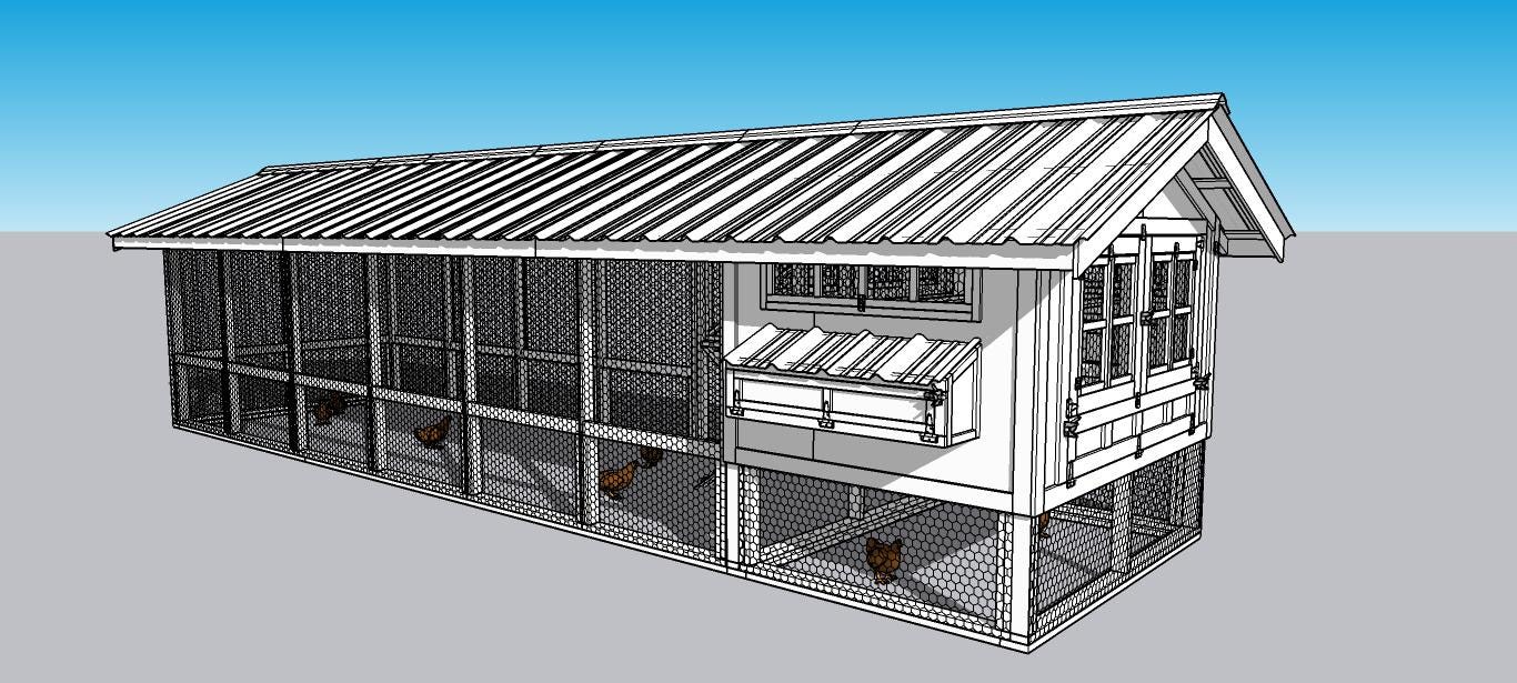 King Size Deluxe Chicken Coop Plans – Large 248 Sq Ft Walk-in Backyard ...