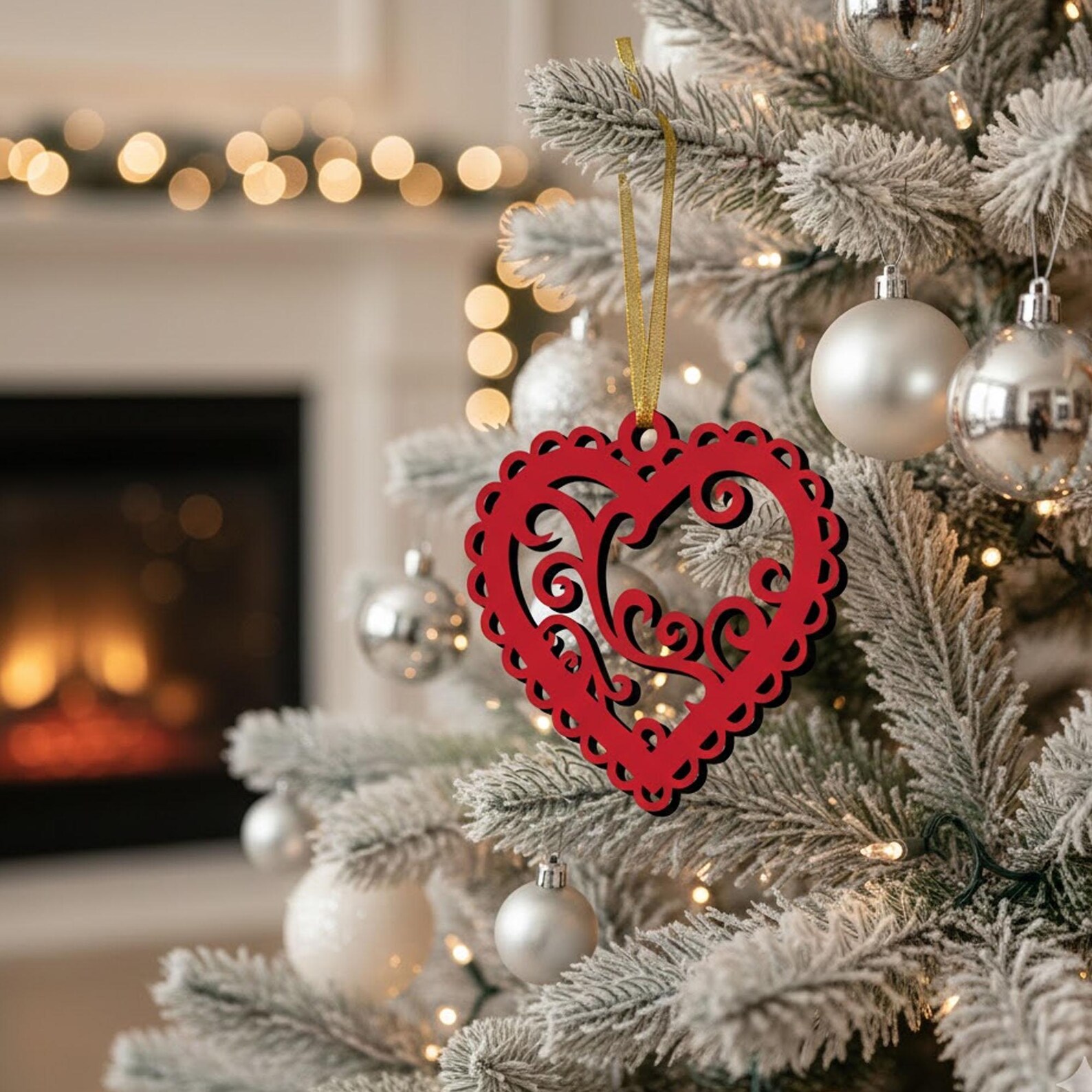 Heart Ornament SVG Bundle: Wooden Hearts Svg, Valentine Wedding Decor ...