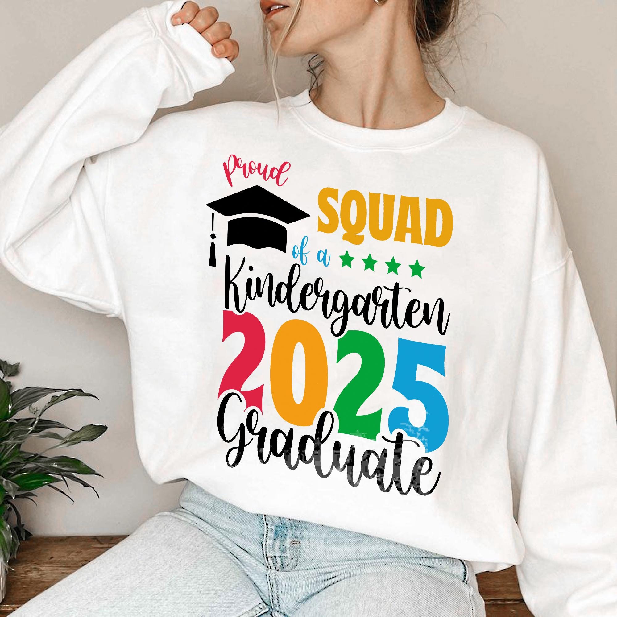 Proud Family of Kindergarten Graduate 2025 Svg: Proud Graduate Family ...