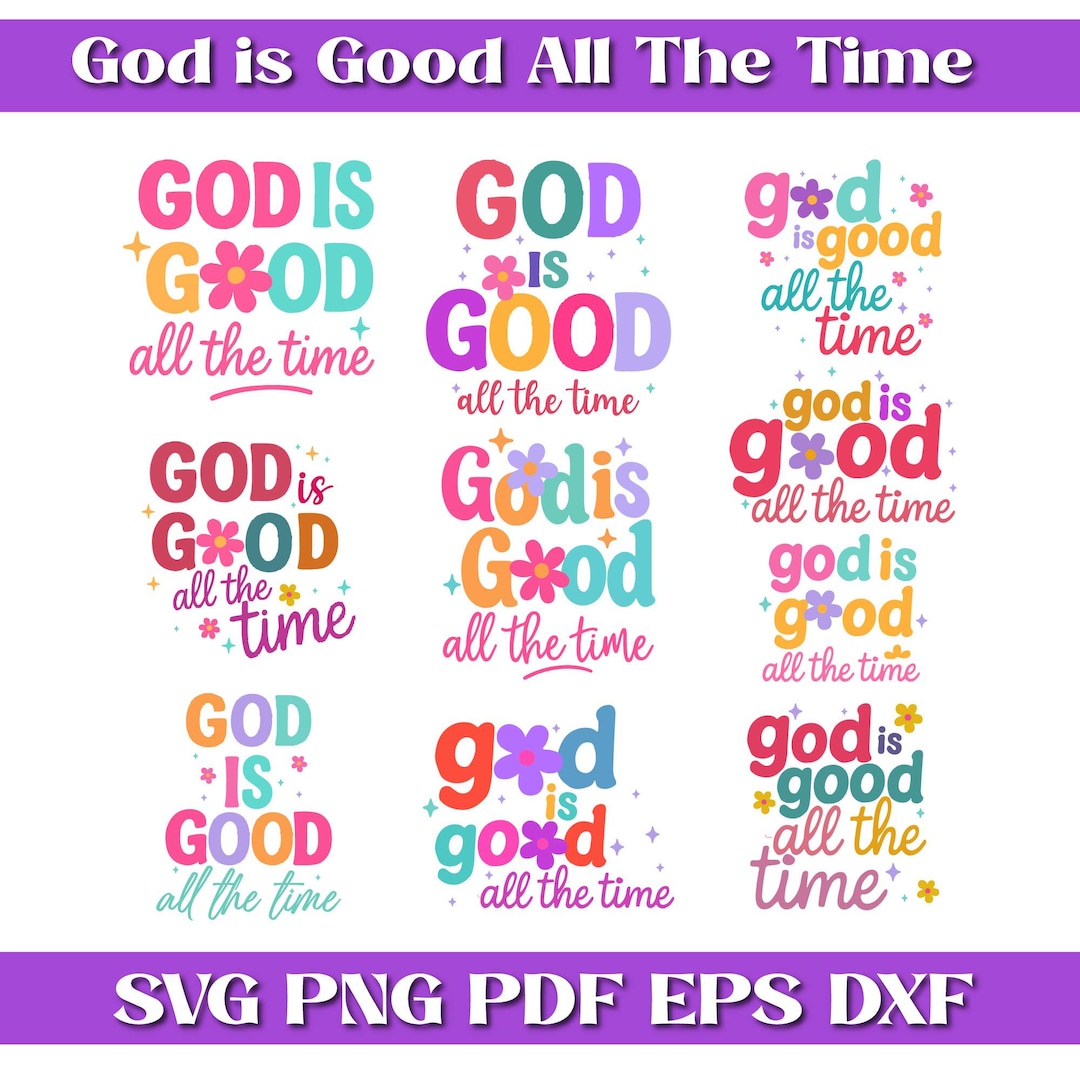 Preppy Christian Design PNG: God is Good, Bible Verse Sublimation ...