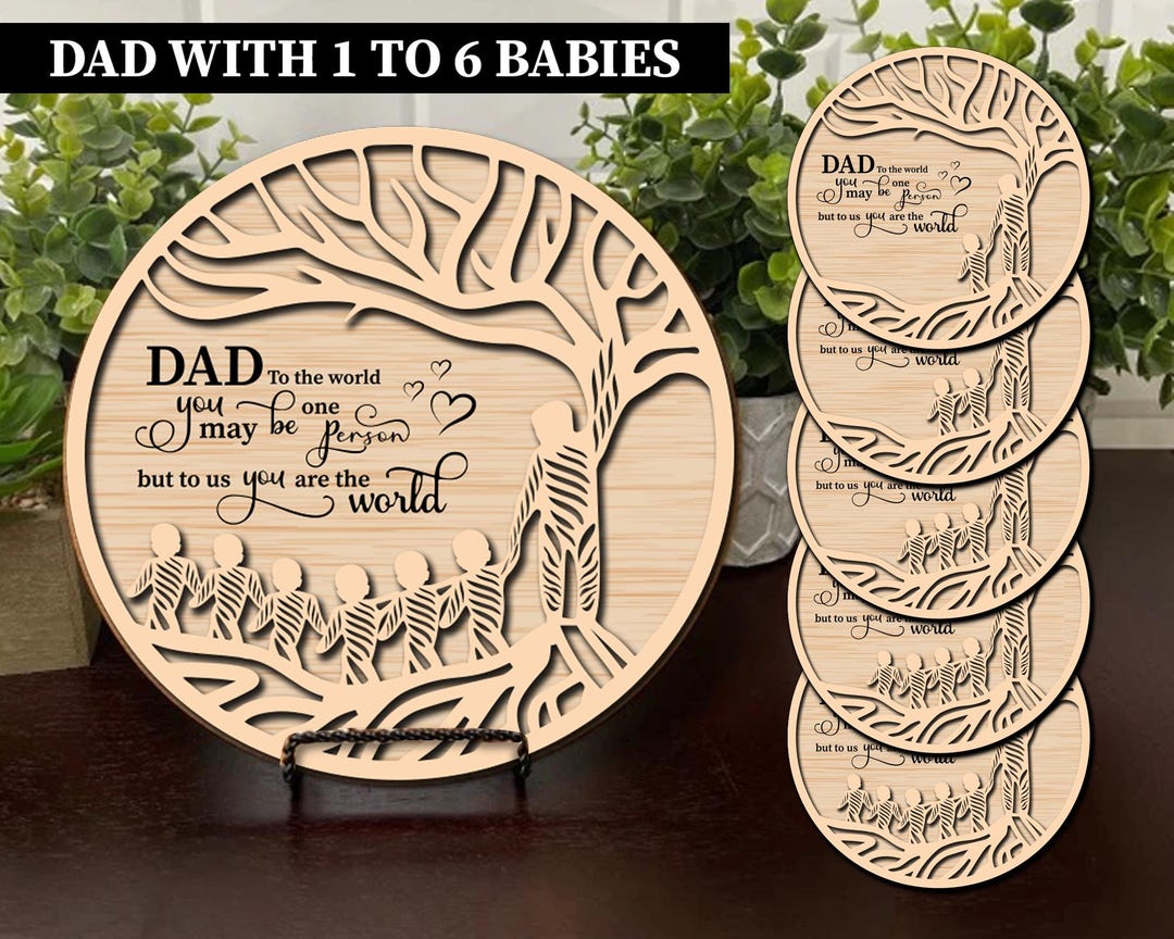 Father Tree of Life SVG: 3D Layered Dad Sign (digital Download) - Etsy