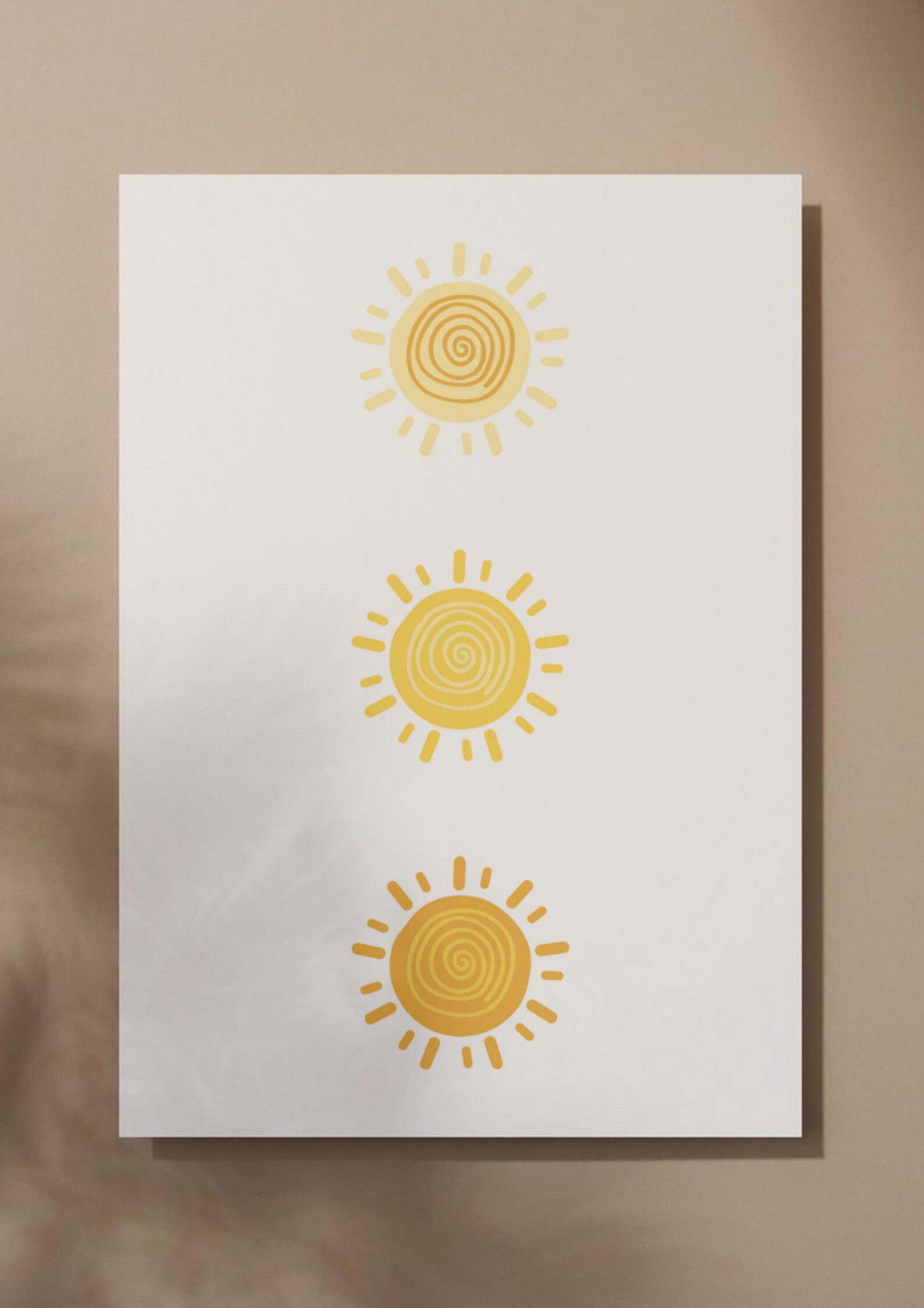 Yellow Sun Print - Digital Sun Home Decoration - Beachy Print Wall Art ...