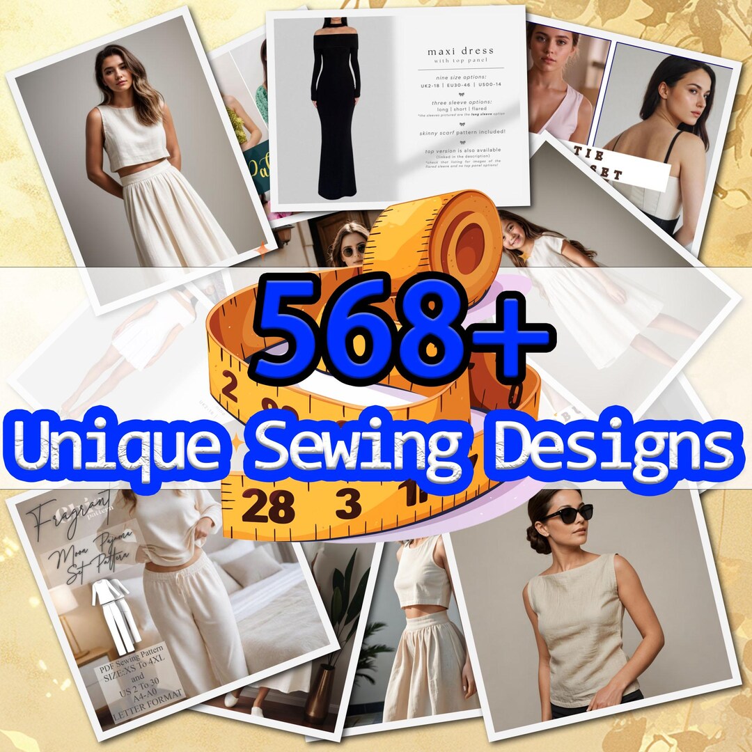 568+ Women PDF Pattern Pdf Pattern Women Dress Sewing Pattern Gathering ...