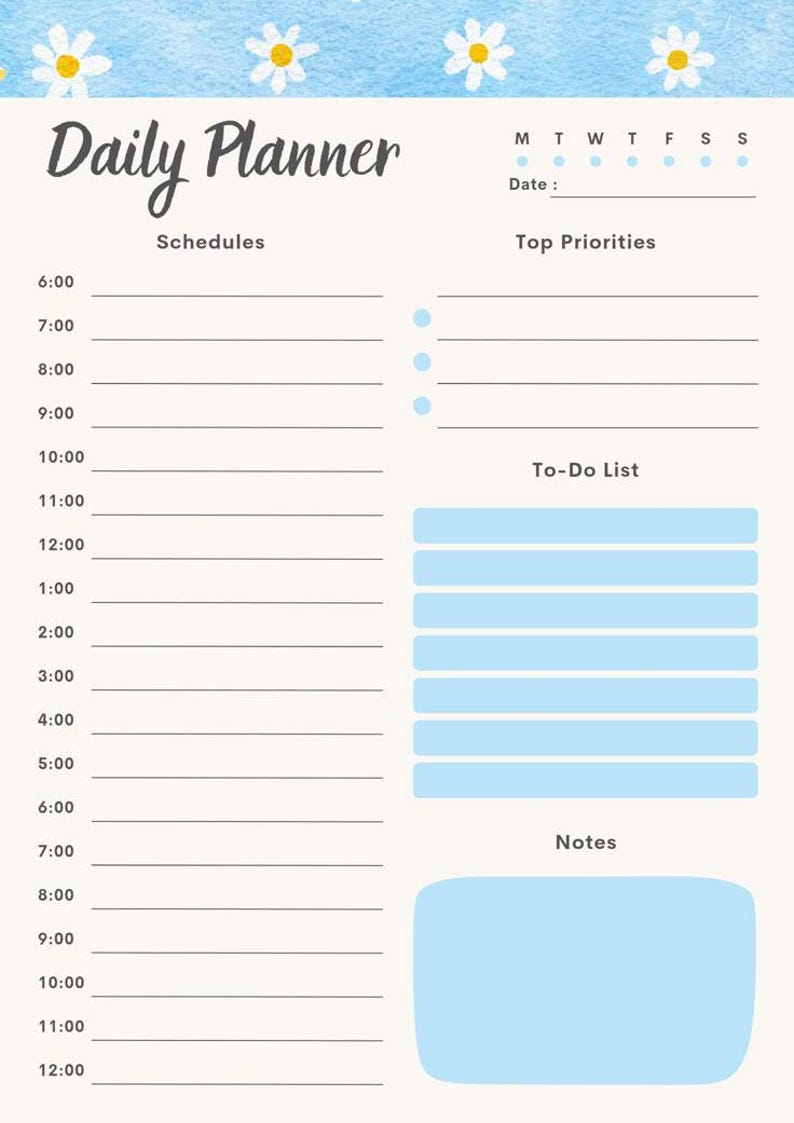 DAILY PLANNER (20pages) - Etsy