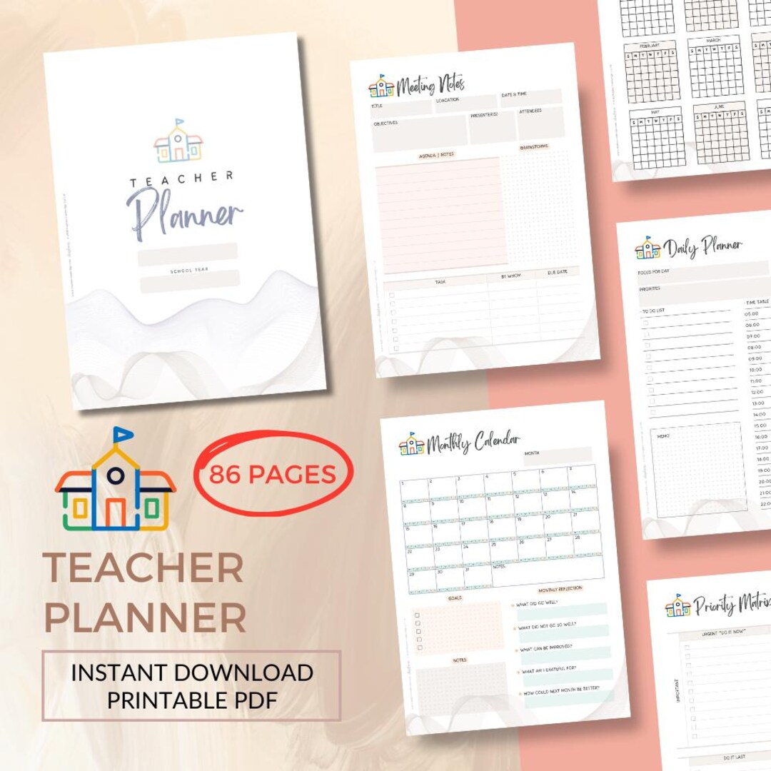 Ultimate Teacher Planner Printable A4, A5 & US Letter Planner School ...