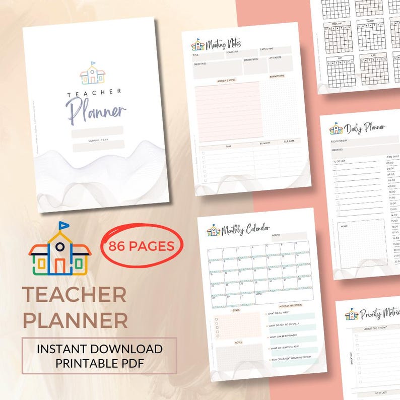 Ultimate Teacher Planner Printable A4, A5 & US Letter Planner School ...