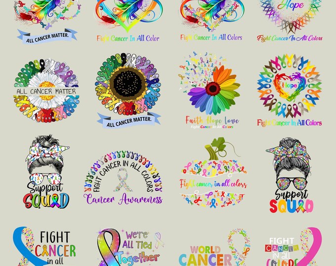 25 Png Fight Cancer in All Color, Cancer Awareness Png, Cancer Warrior ...